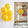 Amazon.com: 120pcs 10inch（100pcs 12inch elective) + Ribbon 66ft /Smiley ...
