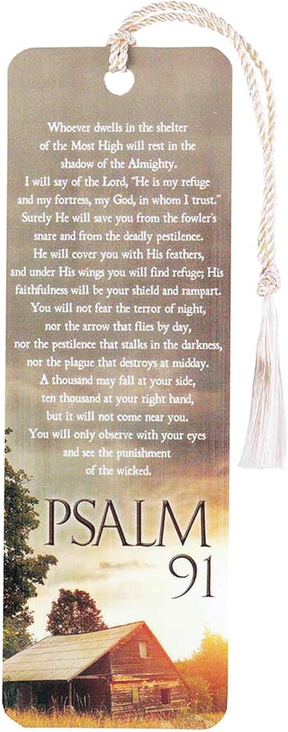 Amazon.com : Psalm 91 Full Verse Vintage Barn Sunrise Cardstock Tassel ...