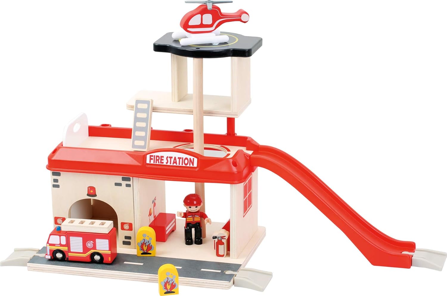 small foot 10798 Fire station with accessories, including a fire truck ...