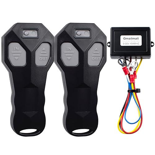 Gmailmall 12V Wireless Winch Remote Control 2 Pack Universal Mini 5 ...