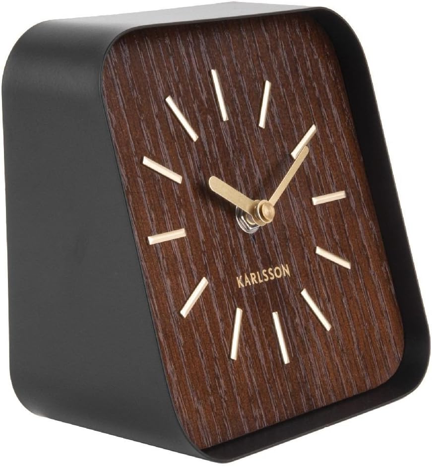 Karlsson Present Time Table Clock Squared - Tischuhr - Black - Dark ...