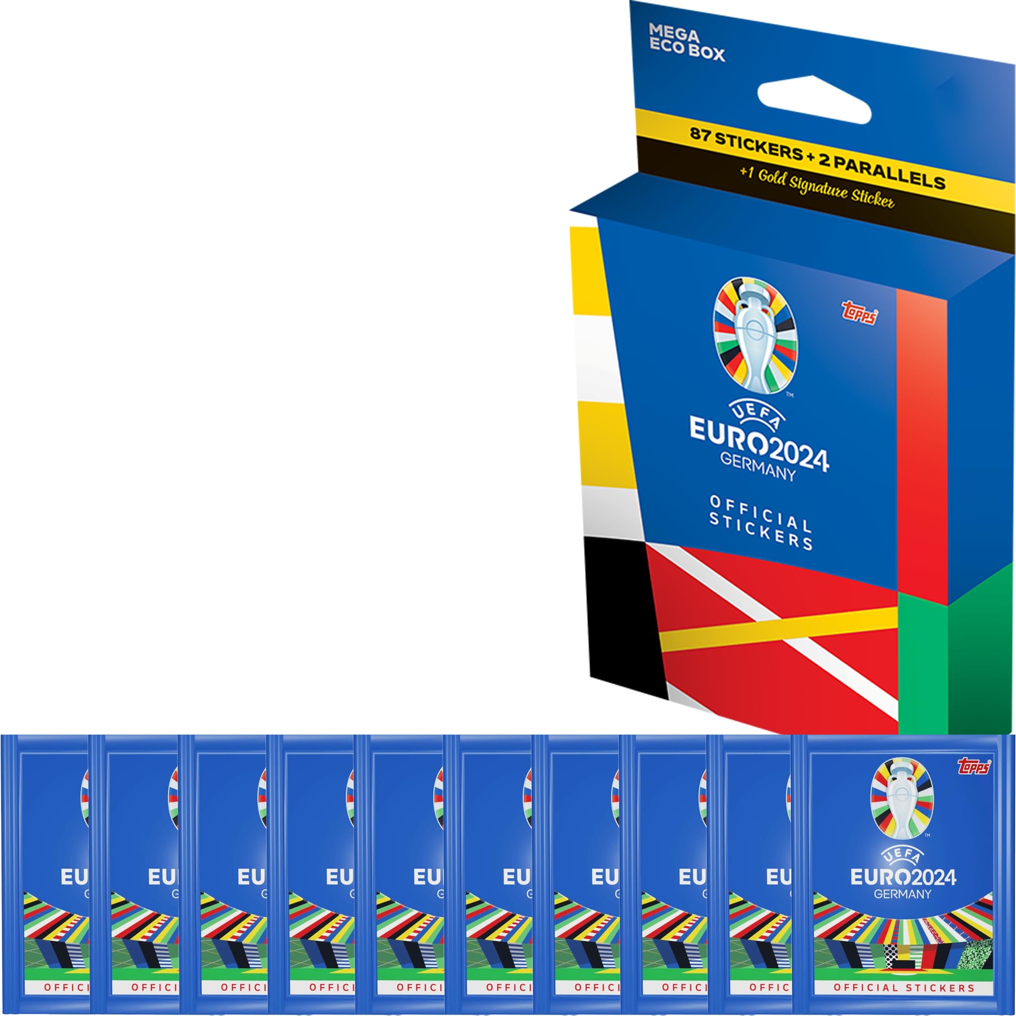 Mua Topps Euro 2024 Soccer Sticker Bundle, Including Mega Eco Box with ...