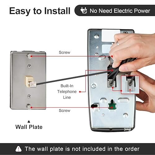 Line Powered Corded Wall Phones