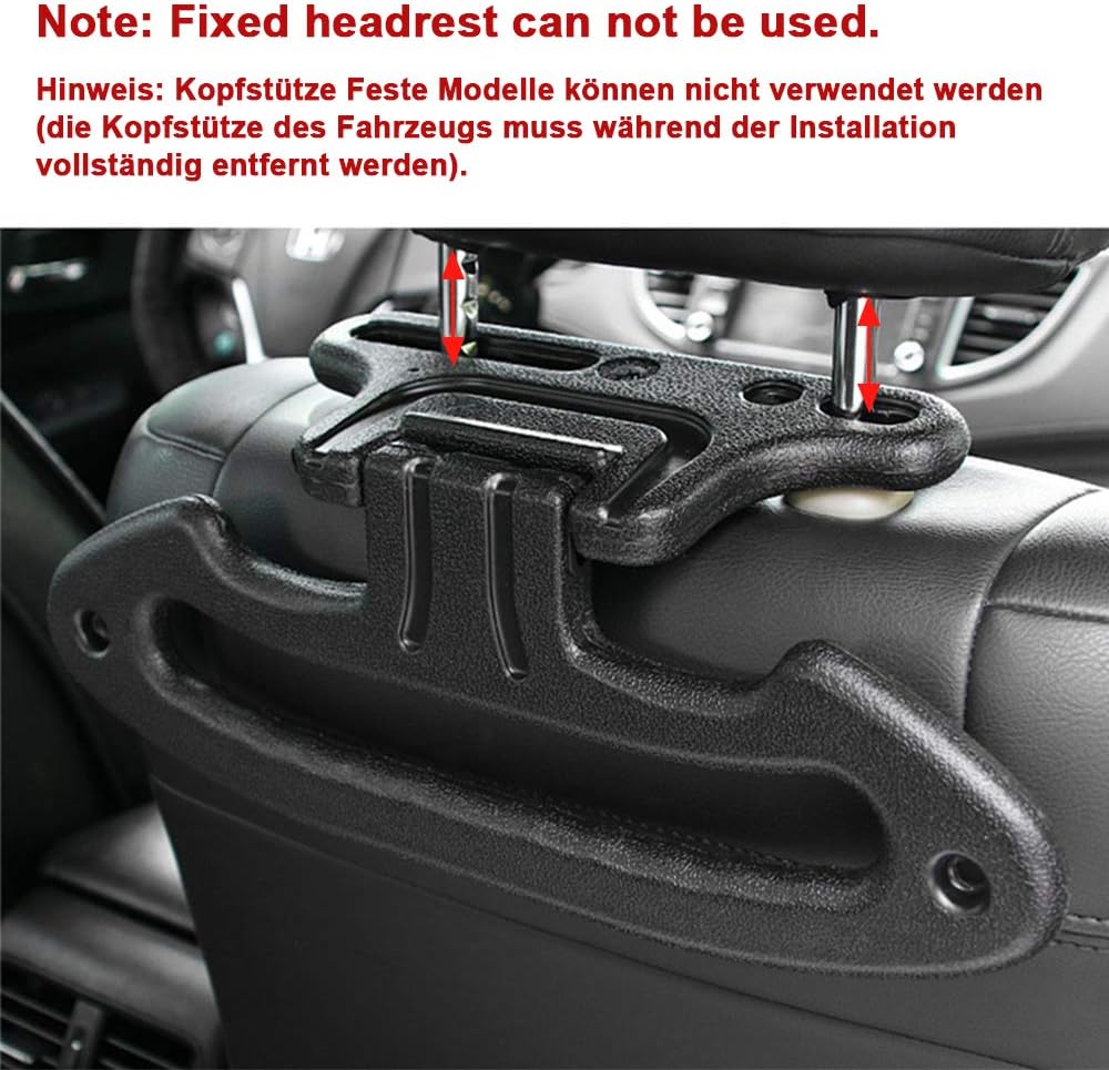 Car Clothes Holder Headrest Car Coat Hanger Multifunction Travel ...
