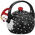 Whistling Tea Kettle for Stove Top Rooster Decor Enamel on Steel ...