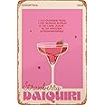 Amazon.com: Decleezw Retro Cocktail Strawberry Daiquiri Metal Signs ...