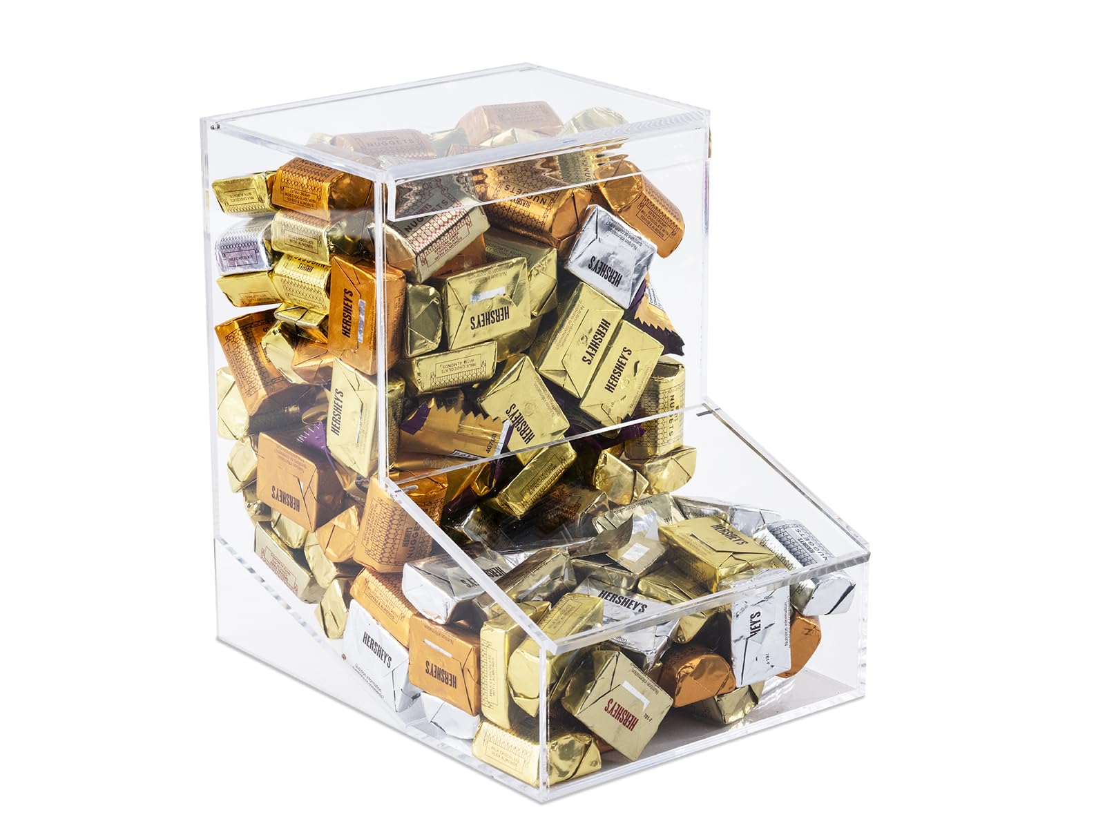 Inevibe Candy Dispenser - Bulk Acrylic Storage Holder with Two Lids on ...