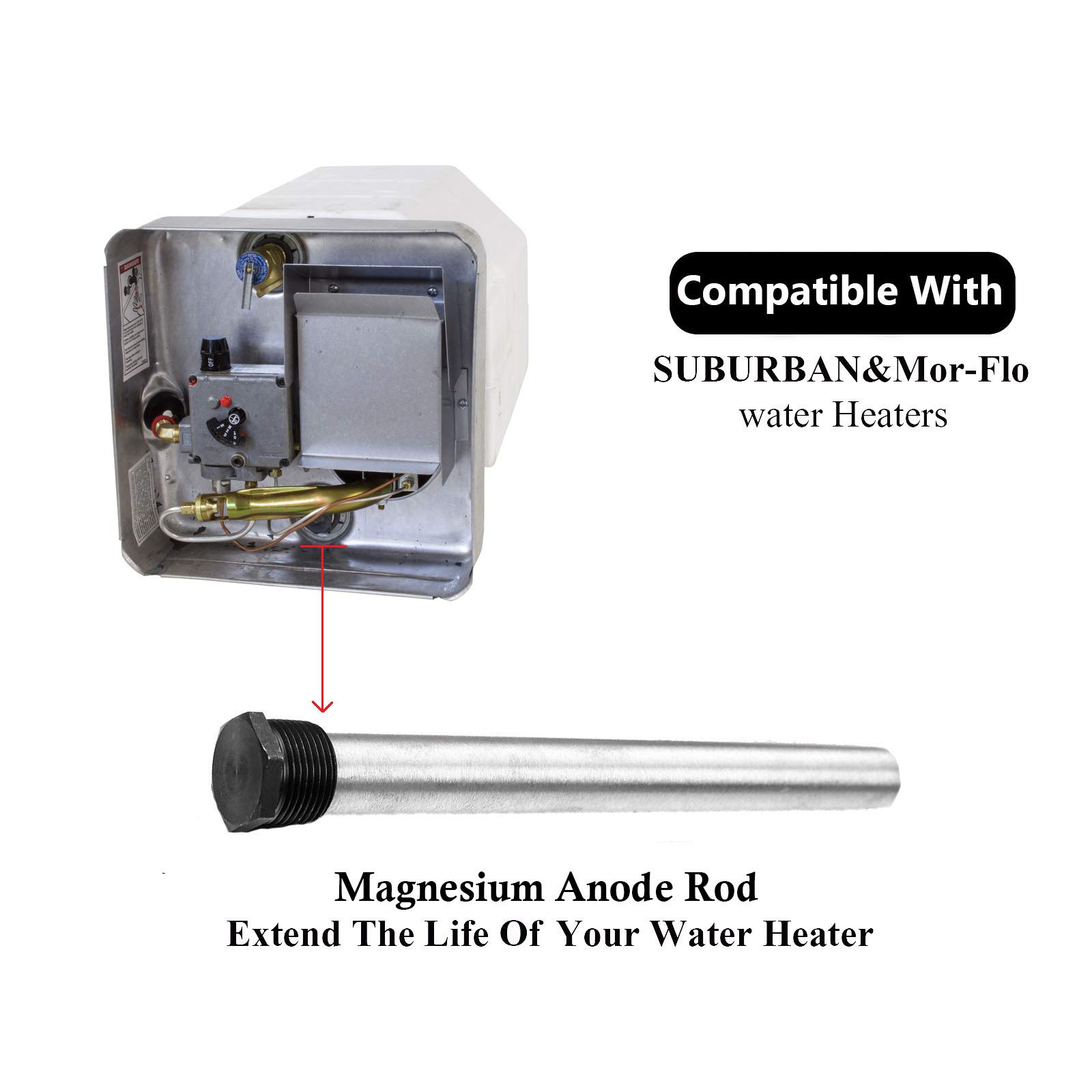 Mua (2-pack) RV Water Heater Anode Rod - Magnesium Anode Rod 3/4'' NTP ...