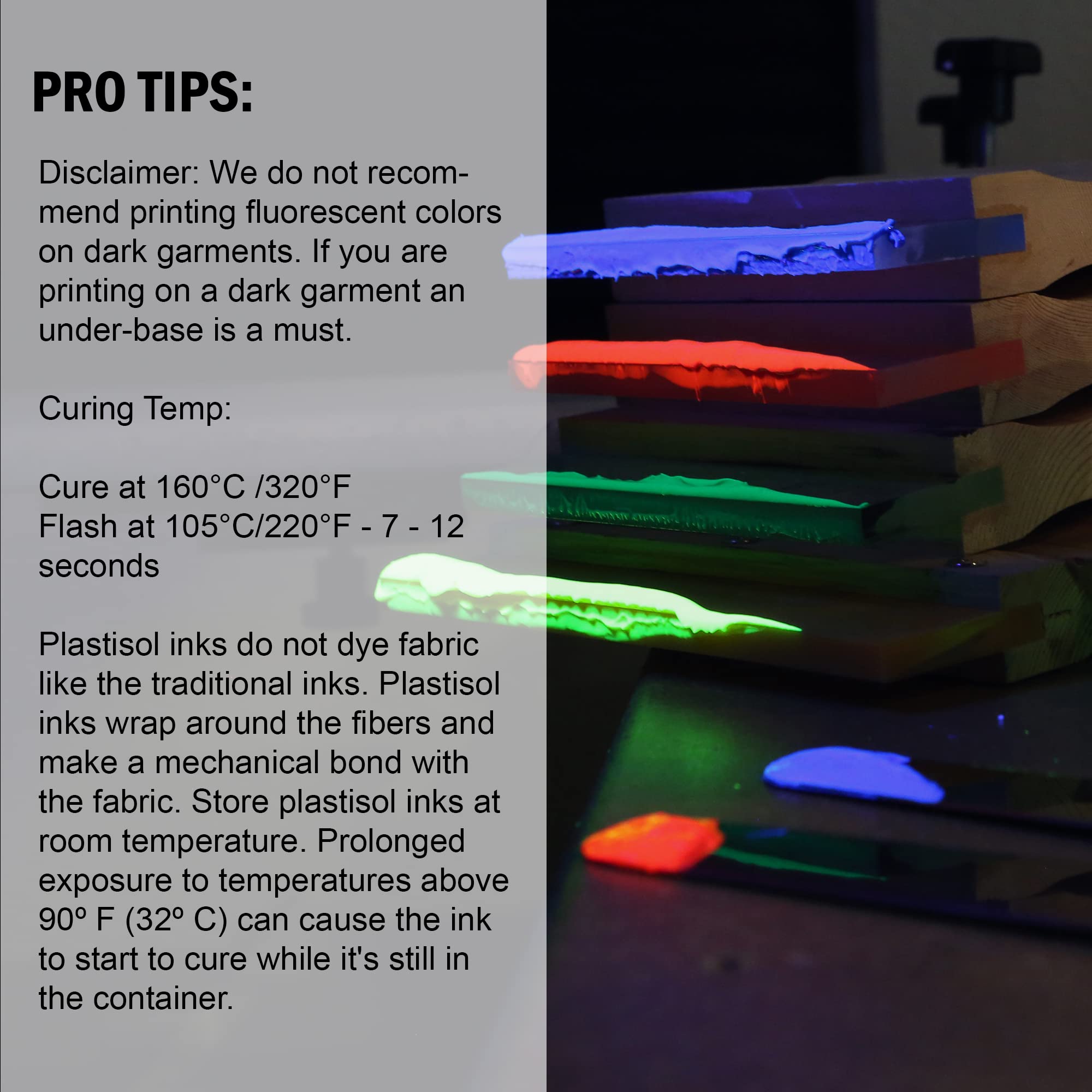 Rapid Cure® Screen Printing Ink Fluorescent Orange (8oz.) - Plastisol ...