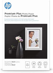 Amazon.com : HP Premium Plus Photo Paper | Glossy | 4x6 | 25 Sheets ...