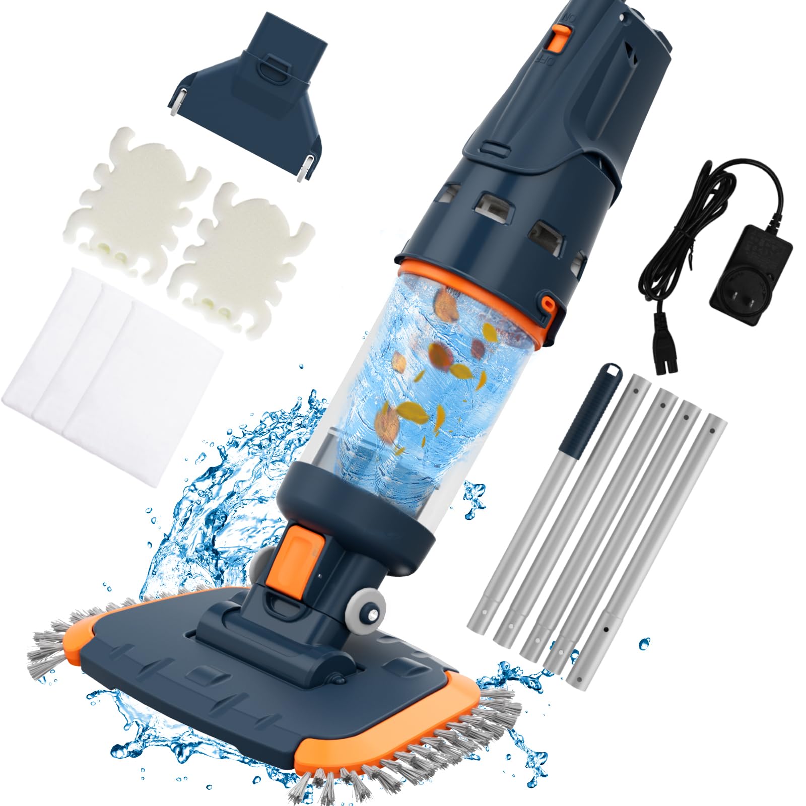 2-in-1 Handheld Rechargable Portable Pool Vacumm, Cordless Spa Cleaner ...