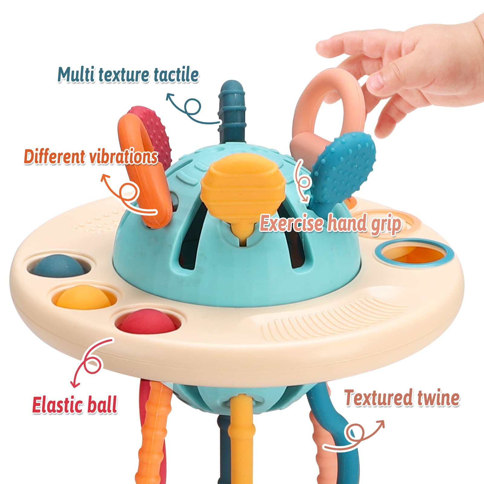 Pull String Activity Toy for Tactile Sensory Development with Simple ...