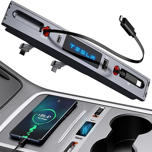 Tesla USB Hubs for Model Y Model 3 2021 2022 2023, Mobile Fast Charger ...