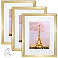 Amazon.com - upsimples 8.5x11 Picture Frame Set of 3, Made of High Definition Glass for 6x8 with ...