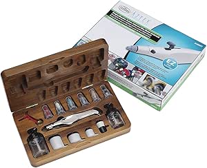 Amazon.com: AZTEK A4809T Deluxe Metal Airbrush Set with Wood Case ...