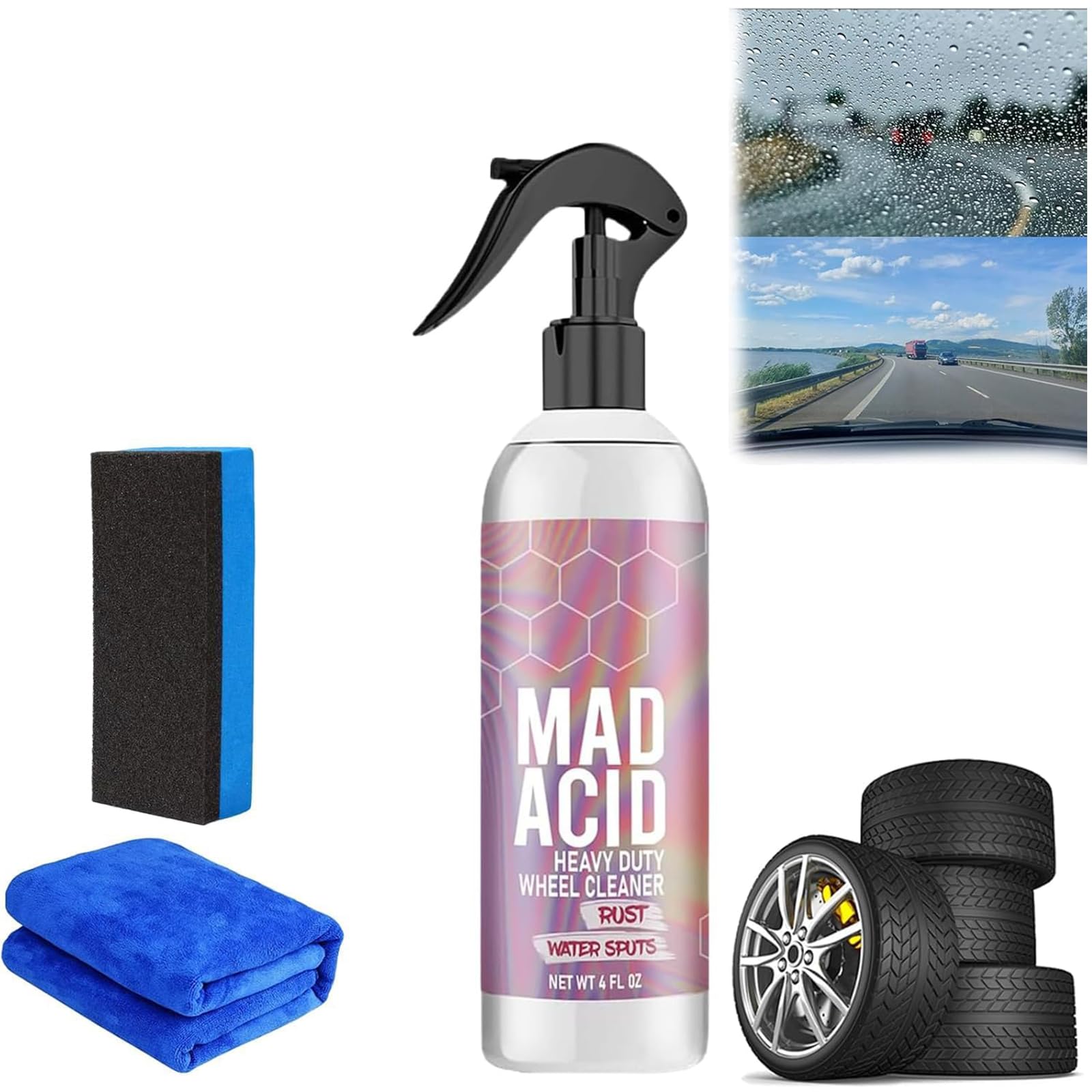 Easybos Mad Acid Glass Cleaner, New Acid Water Spot Remover, All ...