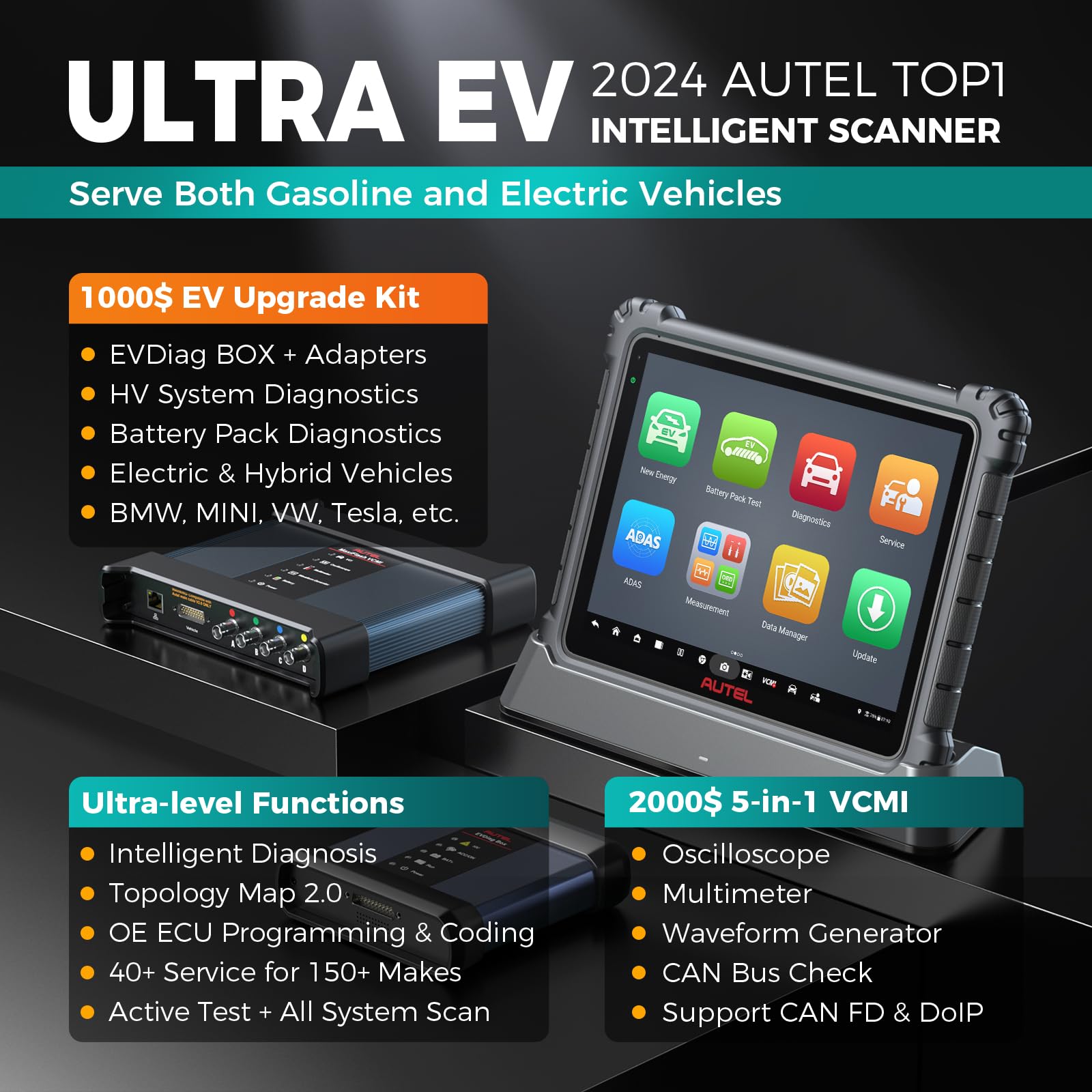 Autel MaxiSys Ultra EV 2024 UltraEV: Updated Of MS Ultra Elite II Pro W ...