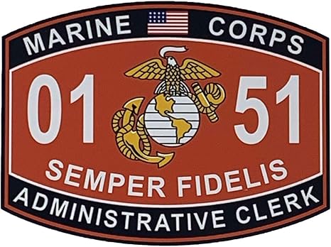 Amazon.com: PatchOps USMC Administrative Clerk MOS Wall Car Decal ...