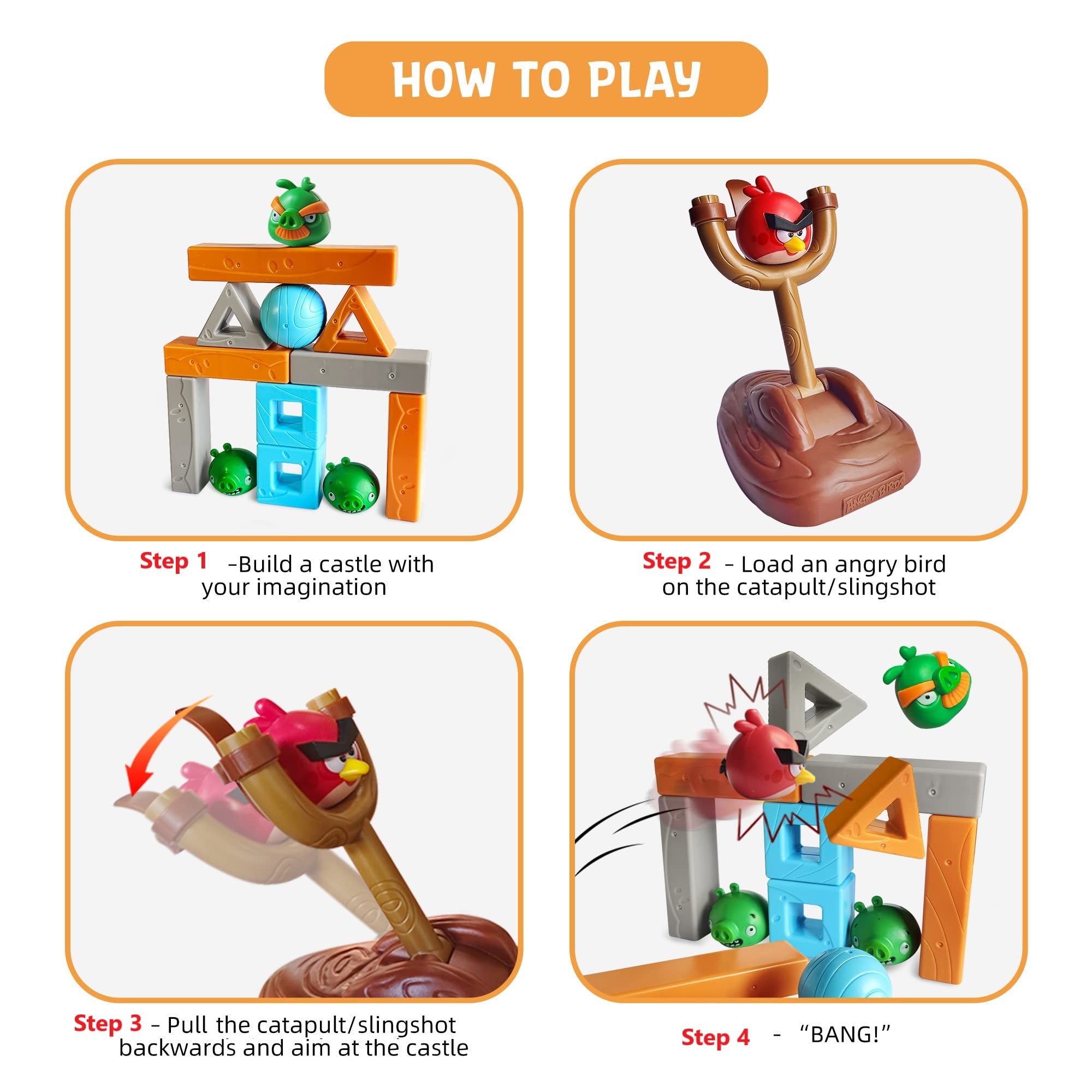 Mua Newly Licensed Angry Birds Toys Playsets Build N’ Launch ...