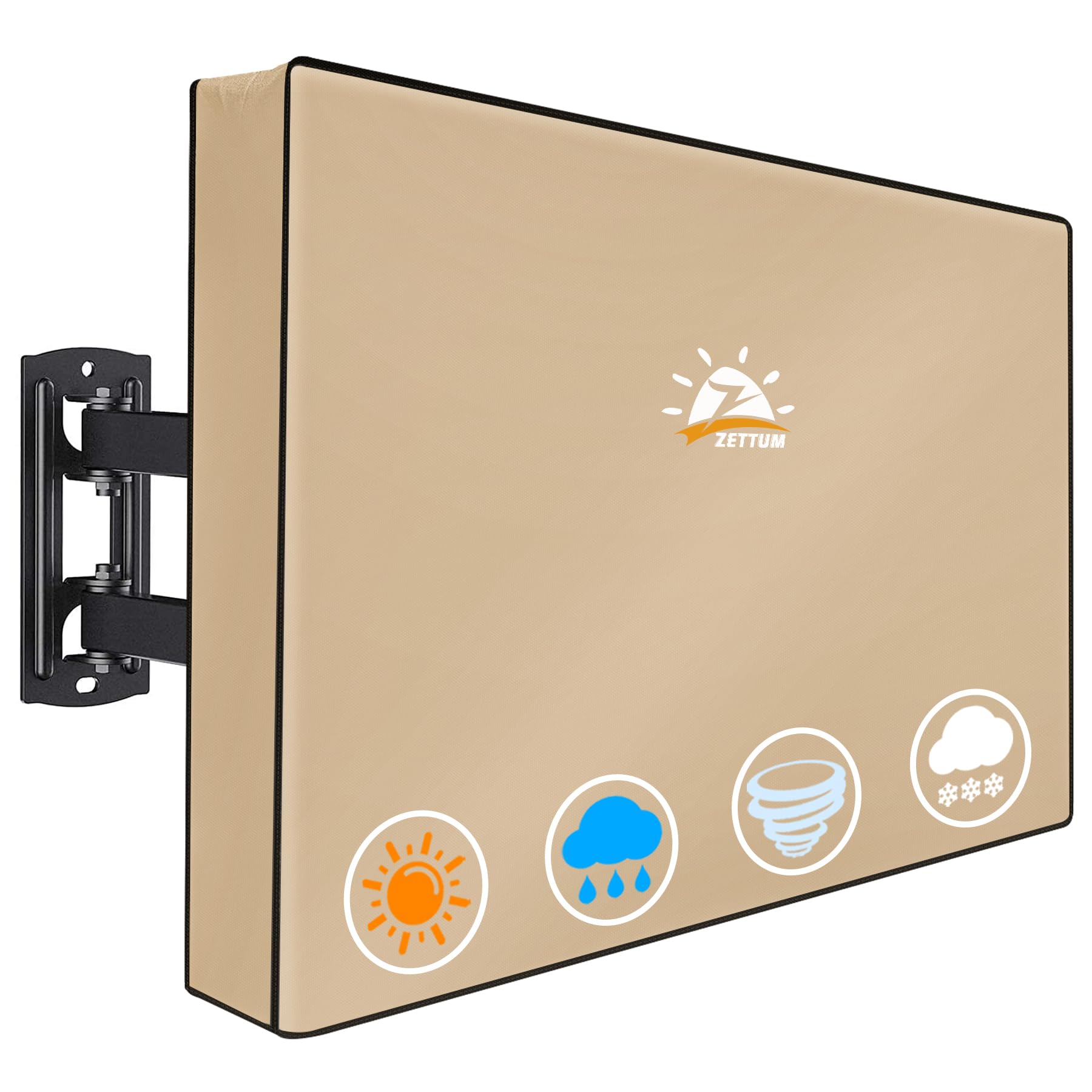 Zettum Outdoor TV Cover 43 Inch - 600D TV Cover Waterproof Weatherproof ...