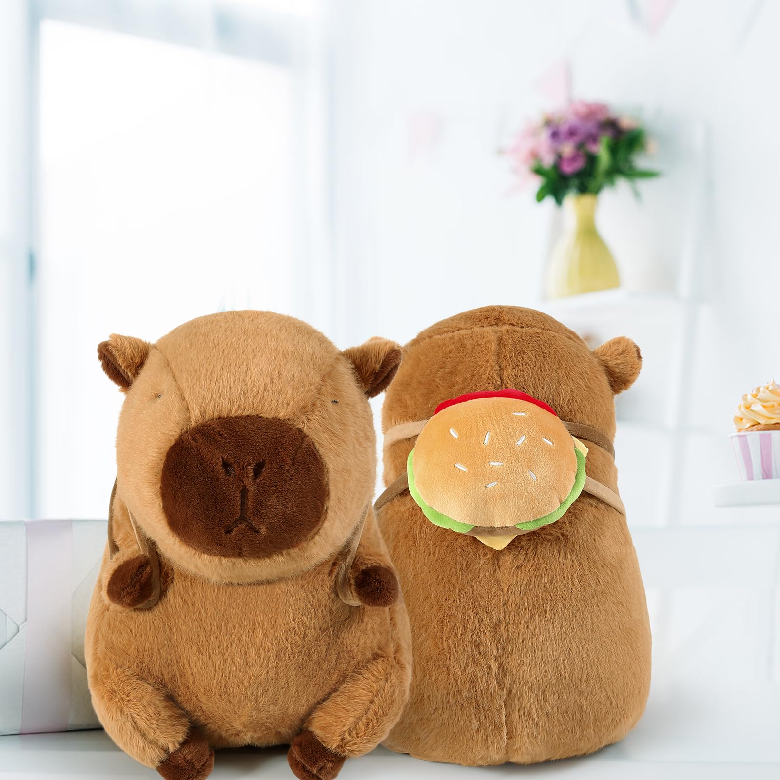 Mua Ditucu Cute Capybara Plush with Hamburger Backpack Capibara Stuffed ...