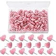 Amazon.com: 100pcs Push Pins, 0.47inch Plastic Pushpins Pink Push Pins Heart Shaped Cute Thumb ...