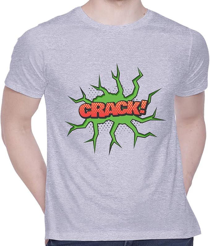 Buy Graphic Printed T-Shirt for Unisex Crack! Tshirt | Casual Half ...