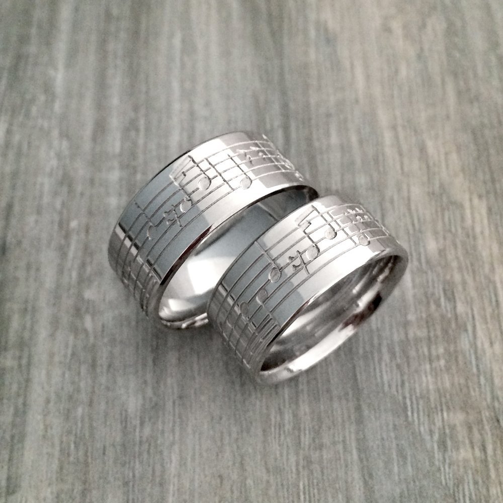 Amazon.com: Custom Music Note Ring, Personlized Music Note Ring, Music ...