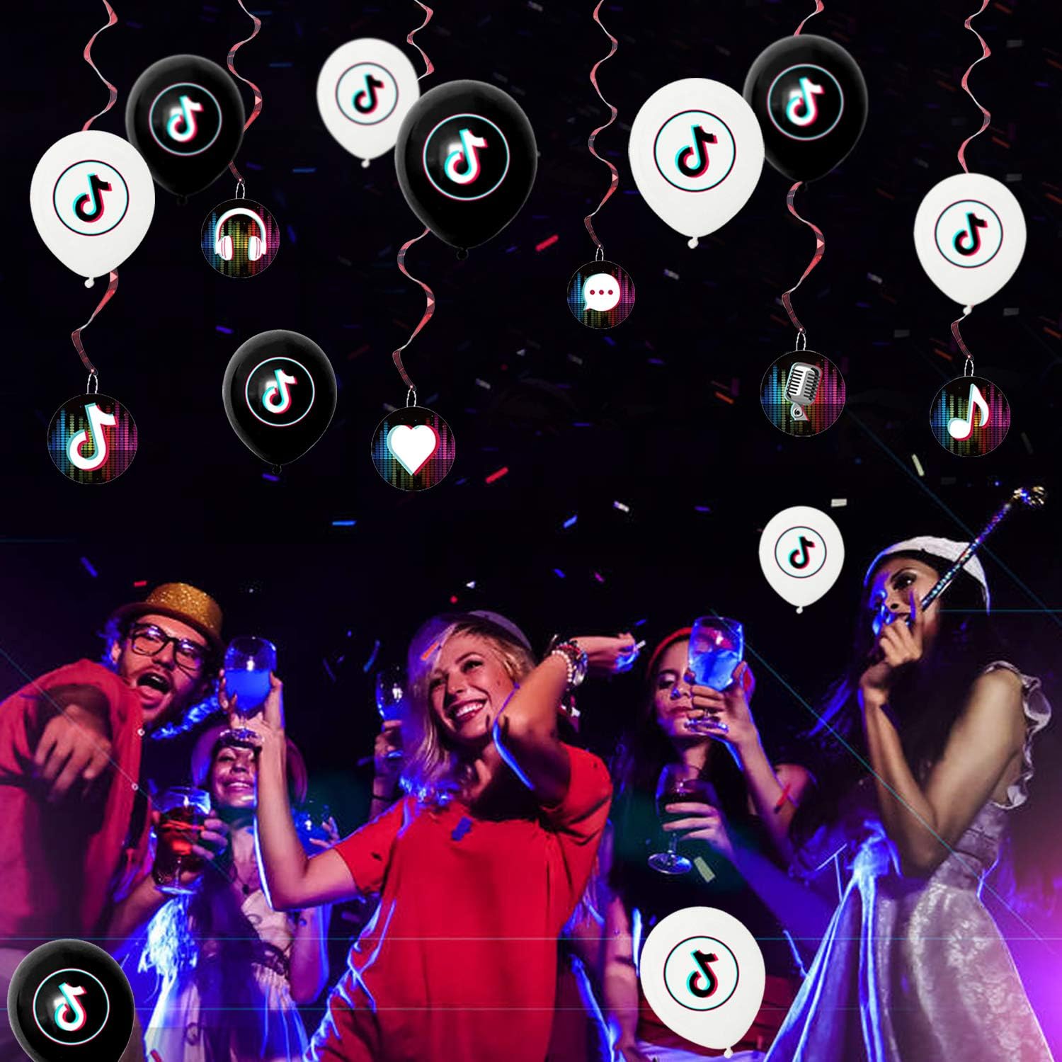 Zsroot Tik Tok Themed Birthday Party Supplies Set, Tik Tok Party ...