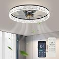 Fszdorj 20'' Ceiling Fan with Light, Upgraded Low Profile Fan, Flush ...