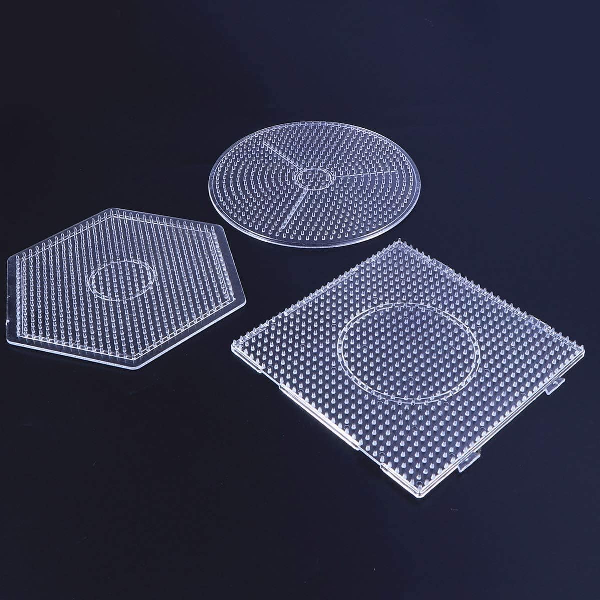 AMACOAM Fuse Beads Pegboards Fuse Beads Kit 5mm Fuse Beads Boards Clear ...