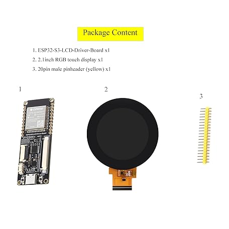 Mua ESP32-S3 RGB LCD Driver Board with 2.1inch TFT Round Display 480×480 Pixels, ESP32-S3-WROOM ...