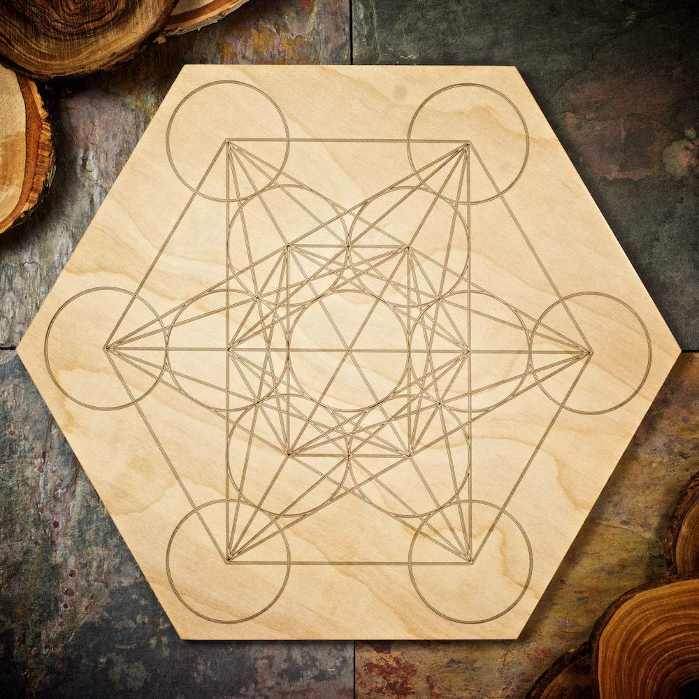 Amazon.com: Large Metatron's Cube Grid Board - Large Sacred Geometry ...
