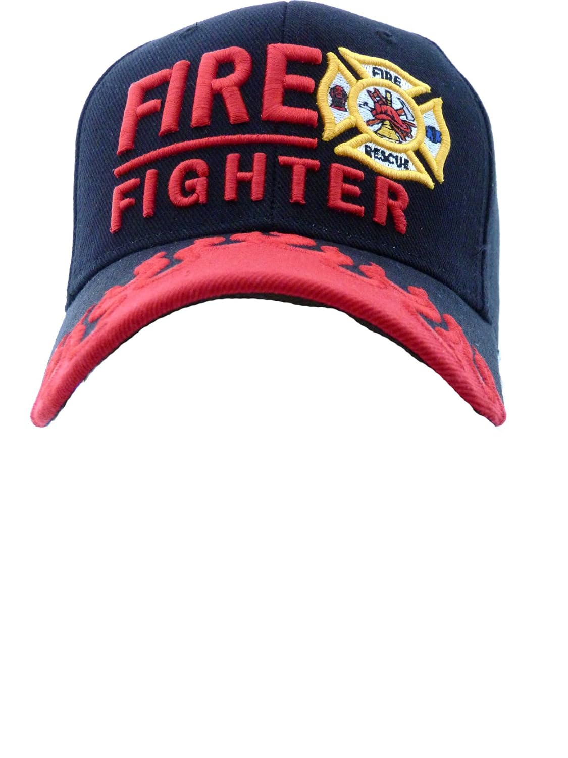Fire Fighter, Fire and Rescue Baseball Cap, First In Last Out, BLACK ...