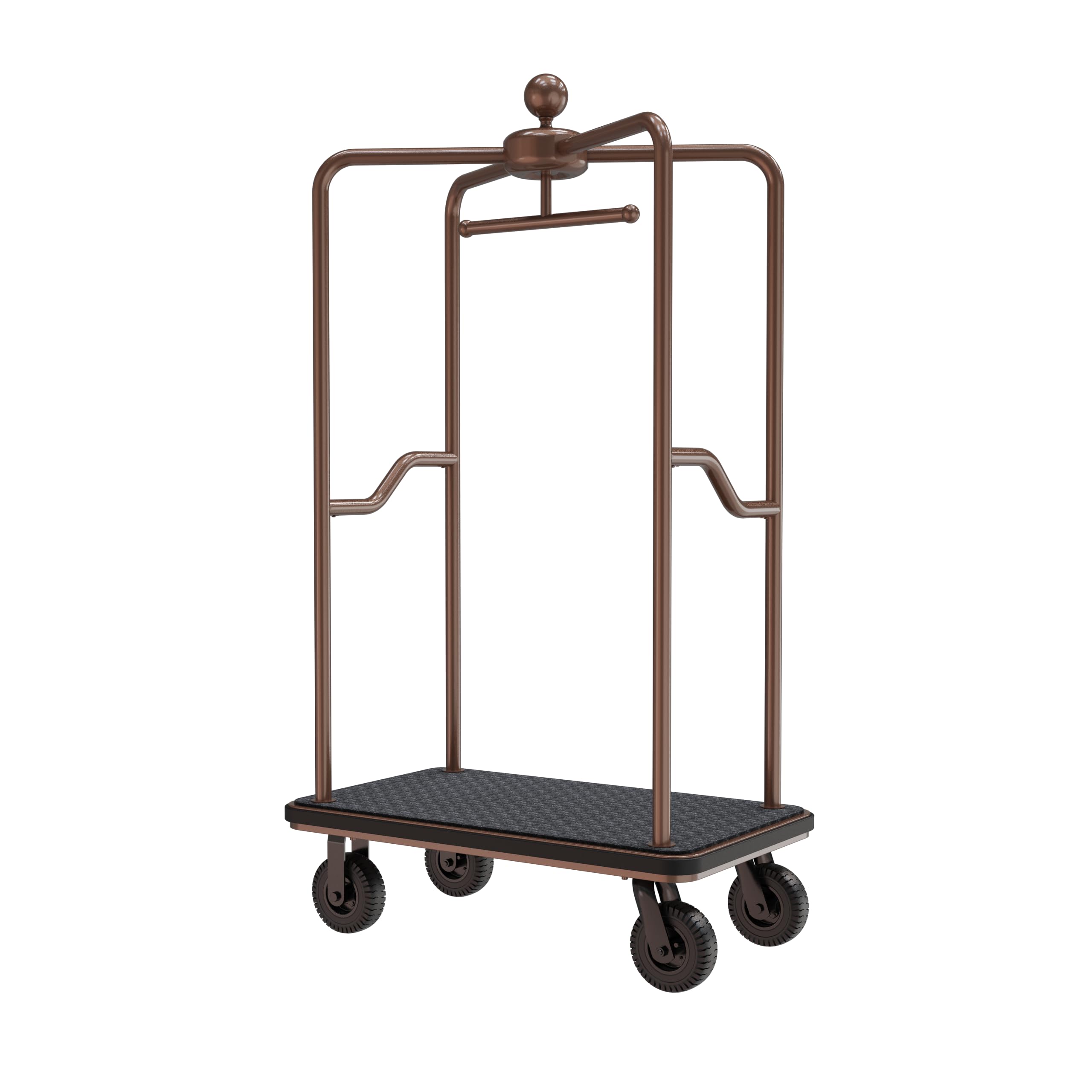 CrazyAnt Hotel Luggage Cart, 1500 lbs Capacity Bellman Trolley with 8 ...