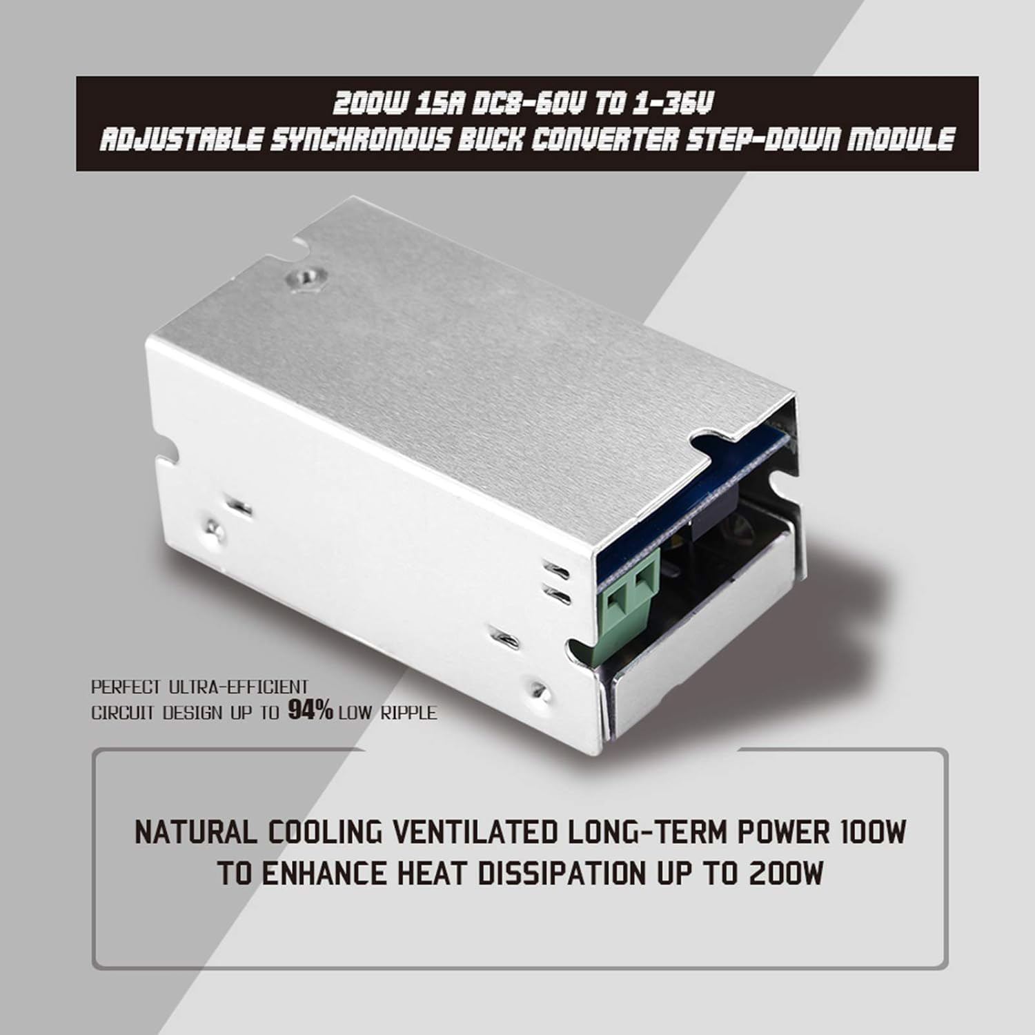 DC8-60V to 1-36V Adjustable Voltage DC-DC Converter Synchronous Buck ...