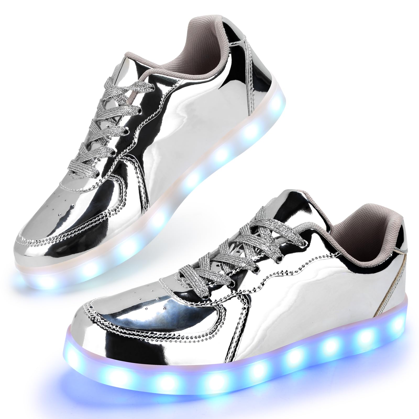 Qimaoo Shoes Men Women LED Shoes USB Charging Adult High Top LED ...
