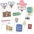 Amazon.com: CPTBAG 18PCS Travel Photo Booth Props Let The Adventure ...