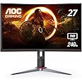 Amazon.com: AOC C27G2Z 27" Curved Frameless Ultra-Fast Gaming Monitor ...