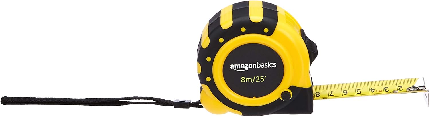 Amazon Basics Tape Measure – (8-Meters), Scale, 3-Lock Design, MID ...