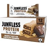Amazon.com : JUNKLESS Protein Bars - Chocolate Peanut Butter - 15g ...