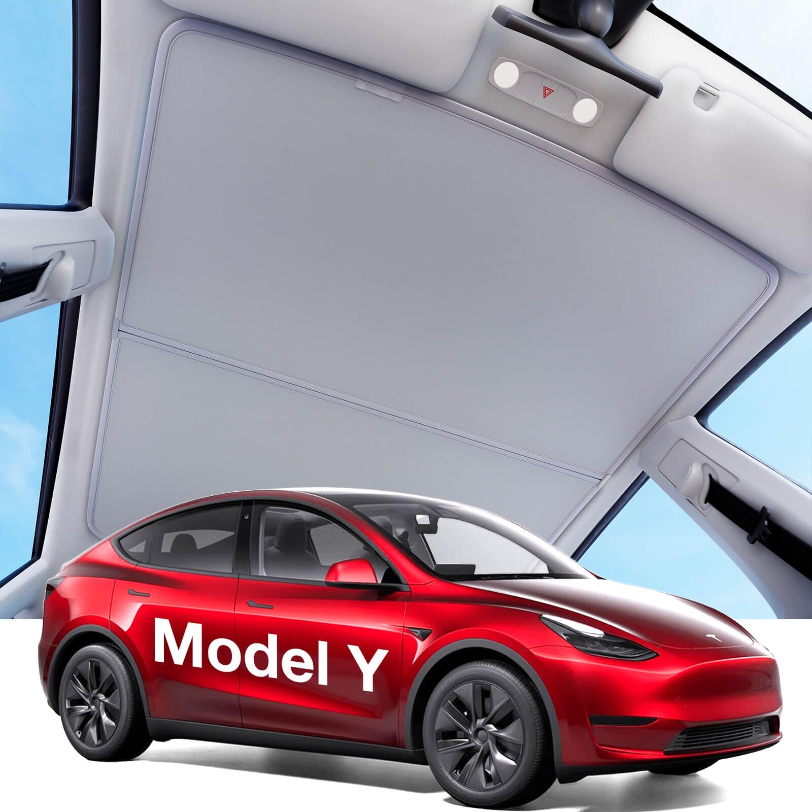 Wigoo 2025 Upgrade Tesla Model Y Sunshade Roof [Never Sag, Nano Ice ...