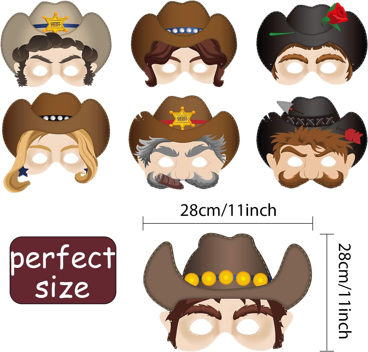 Western Party Decoration Supplies Western Masks Western Cowboy Masks ...