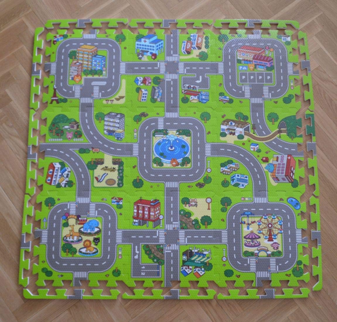 Meitoku EVA Rubber Puzzle Mat for children. 1 cm. Thickness. 9 ...