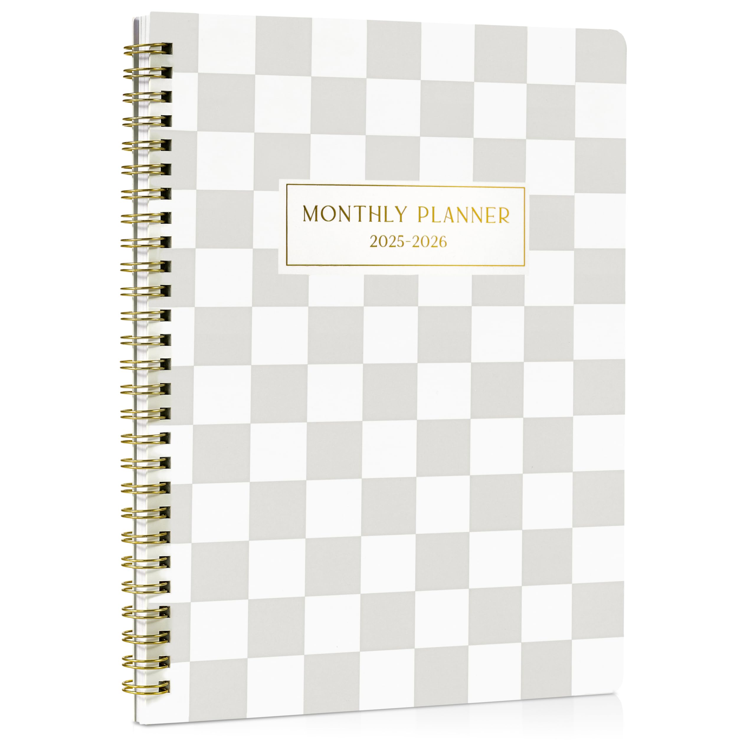 Beautiful Checkered 2025-2026 Monthly Planner and Calendar Book - To Do ...