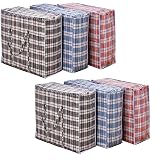 Amazon.com: Set of 6 Large & Jumbo Plastic Checkered Laundry Bags with ...