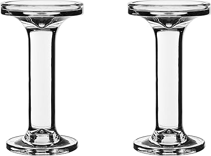 Amazon.com: CYS EXCEL Glass Candle Holders for 3" Pillar or 3/4" Taper Candle. Candle Holder ...
