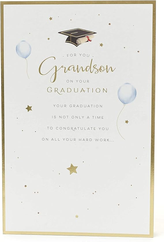 Graduation Card for Grandson - Grandson Graduation Card - Ideal to Send ...