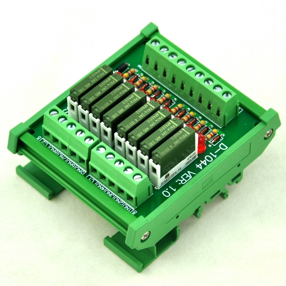 PA1a-24V ELECTRONICS-SALON Slim DIN Rail Mount DC24V Source/PNP 8 SPST ...