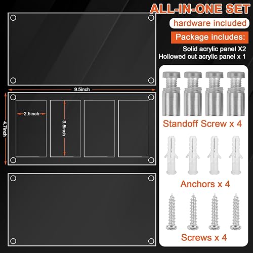 4-Graded Card Wall Display Trading Card Display Acrylic Frame Graded ...